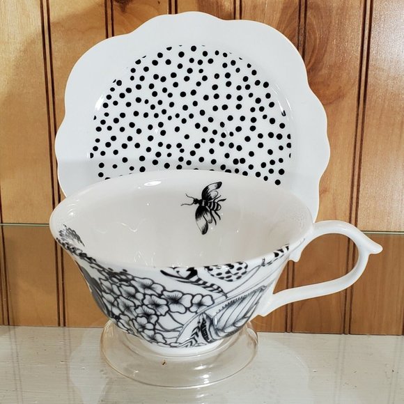 Anthropologie | Dining | Anthropologie Wild Masquerade Cup Saucer Set ...